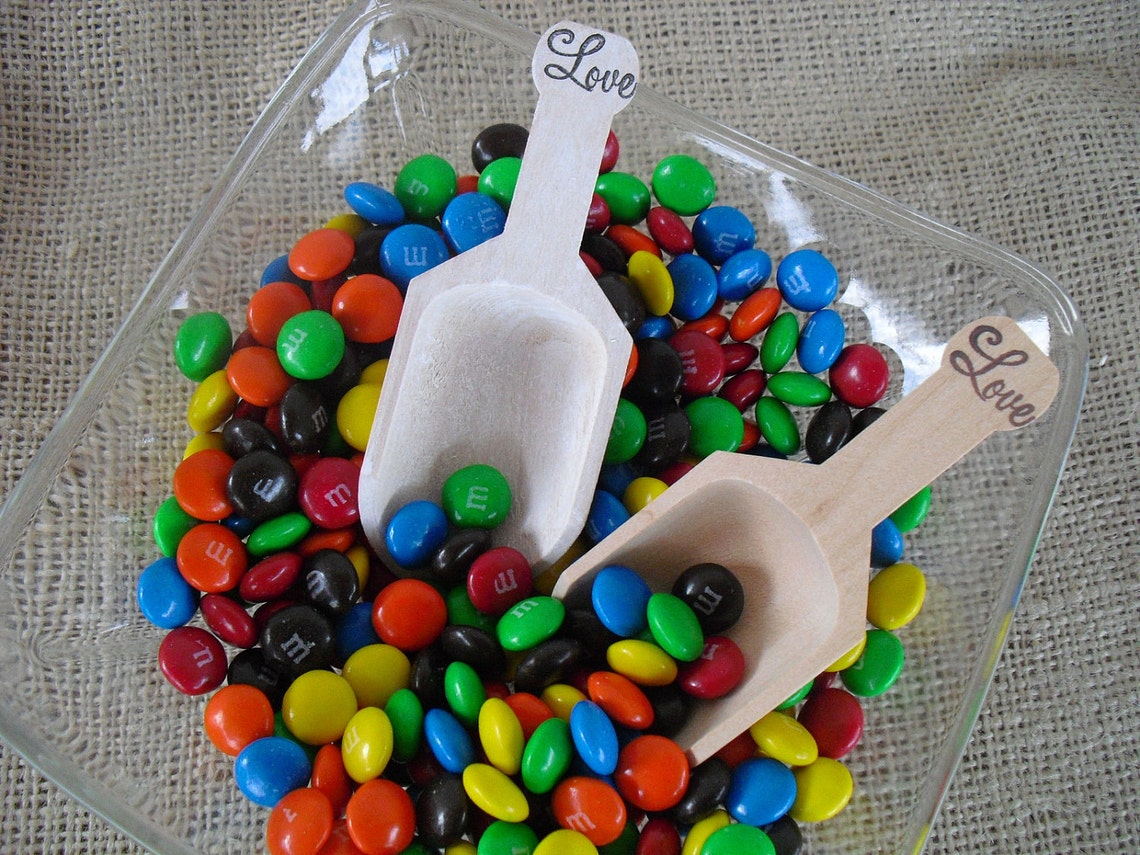 Candy Scoop ONE Wood Love Scoop for Candy Buffets or Favors - Etsy