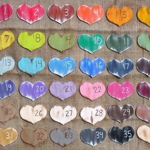 Shabby Chic Wood Table Number Holders you Choose Color - Etsy