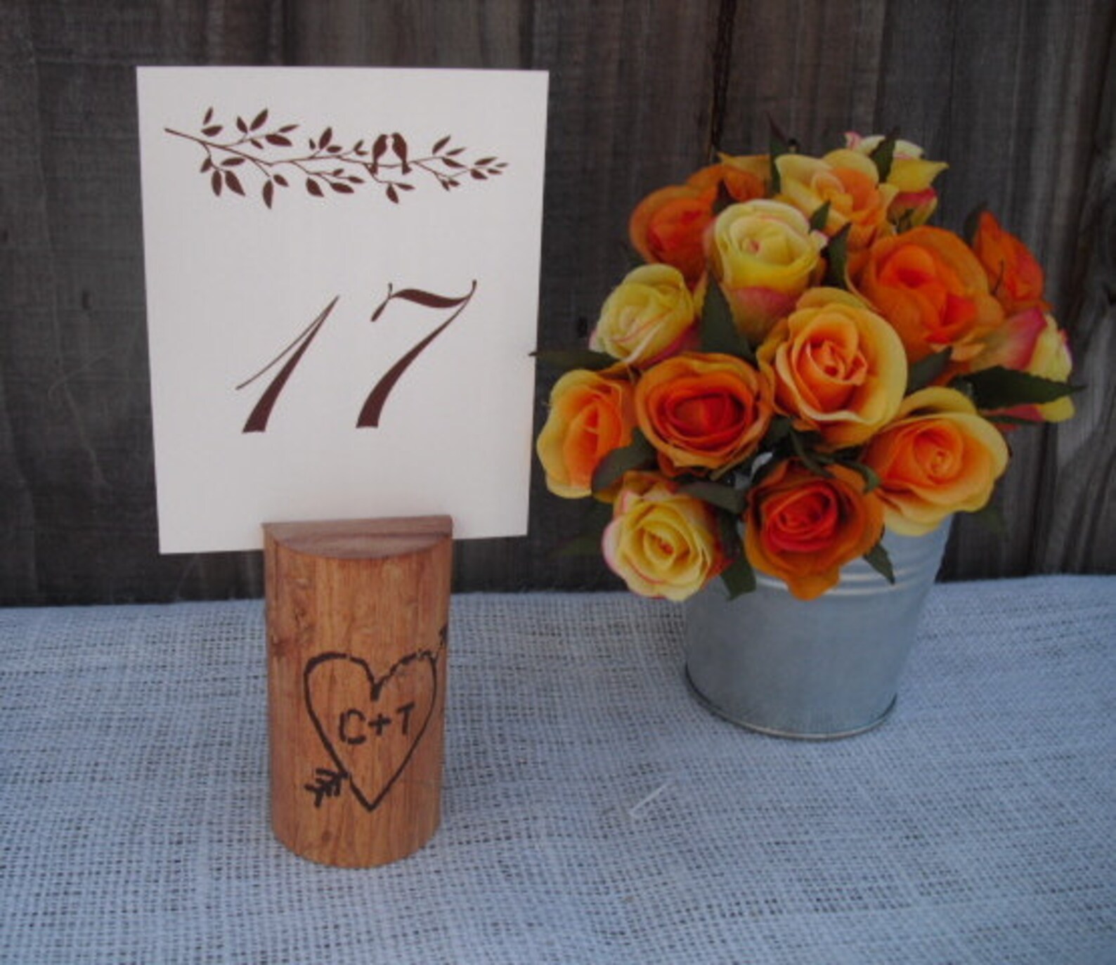Table Number Holder Personalized Rustic Wood Table Number - Etsy