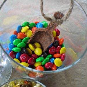 Candy Scoop SET OF 5 Wood Mini Scoops With Rope for Candy Buffets or ...