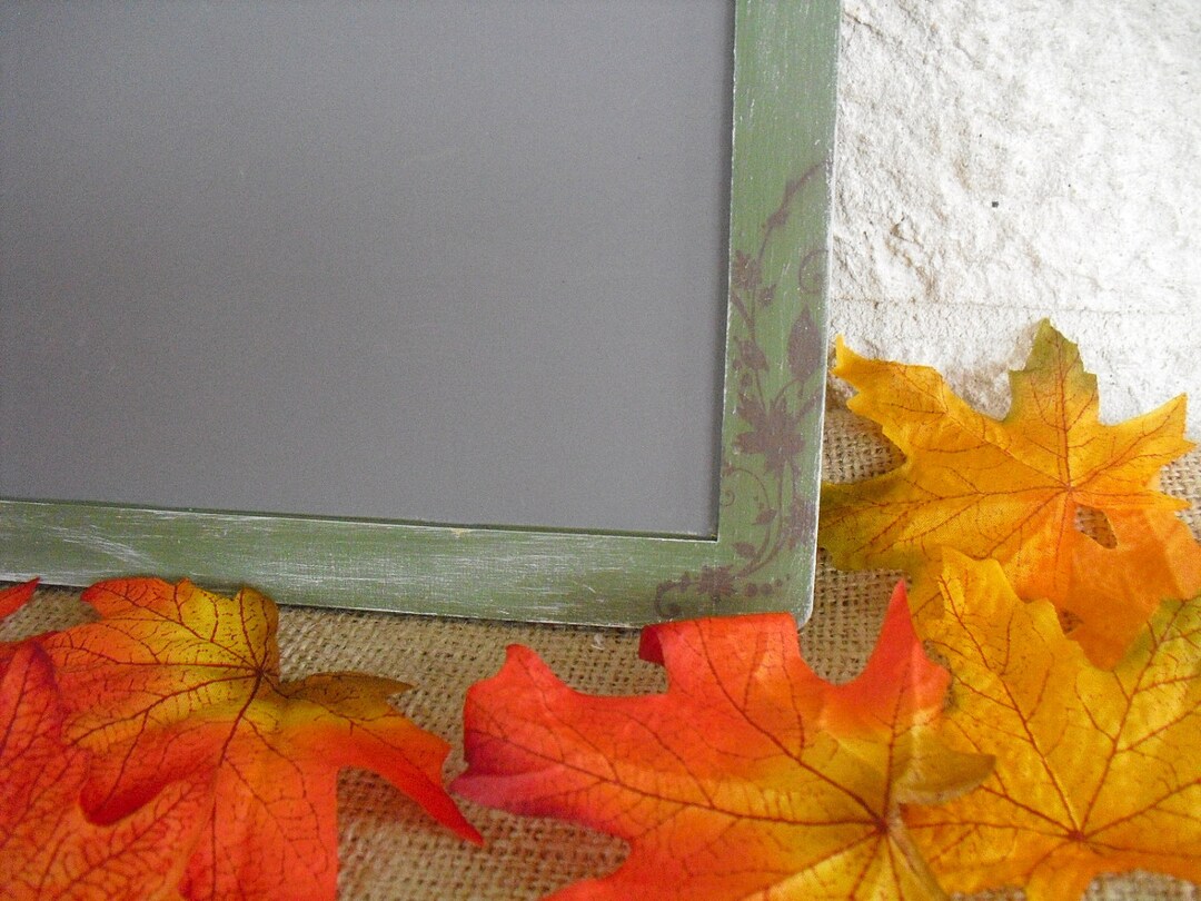 ONE LARGE Fall Shabby Chic Chalkboard for Signs and Table Numbers or ...