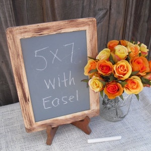 Chalkboard With Easel Rustic Distressed for Sign, Table Number or Photo ...