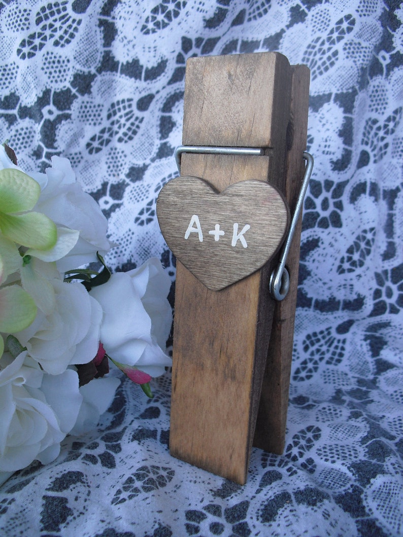 Personalized Jumbo Clothespin Rustic Table Number Holders - Etsy