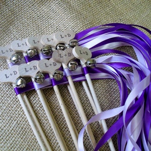 Wedding Wands SET OF 10 Personalized Rustic Heart Wedding Wands for ...