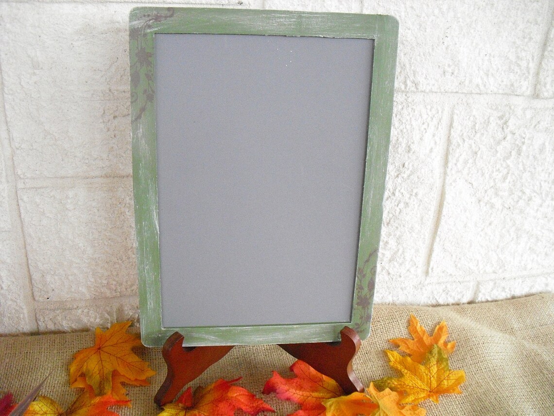 ONE LARGE Fall Shabby Chic Chalkboard with EASEL for Signs and | Etsy