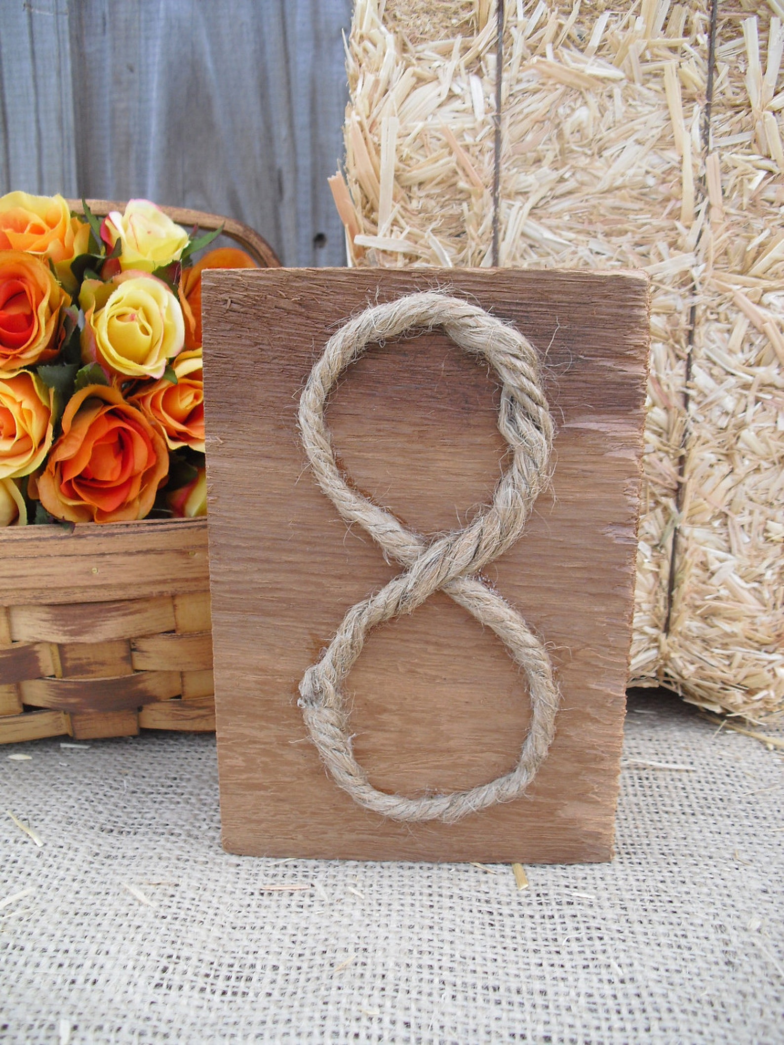 Table Number Cedar and Rope Rustic Wood Table Numbers Item - Etsy