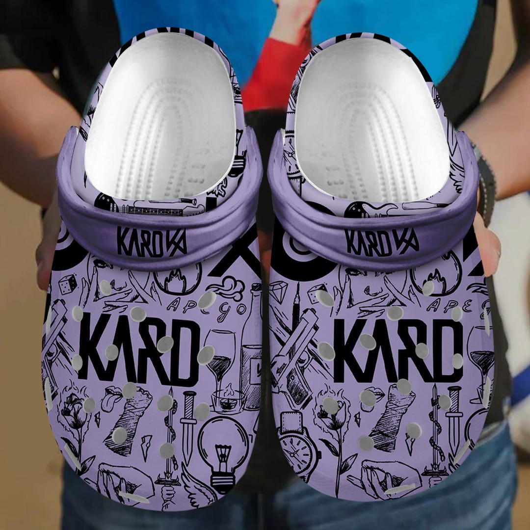 Kard Kpop Doodle Art Crocs, Vintage Kard Lyric Album Graphic Tattoo ...