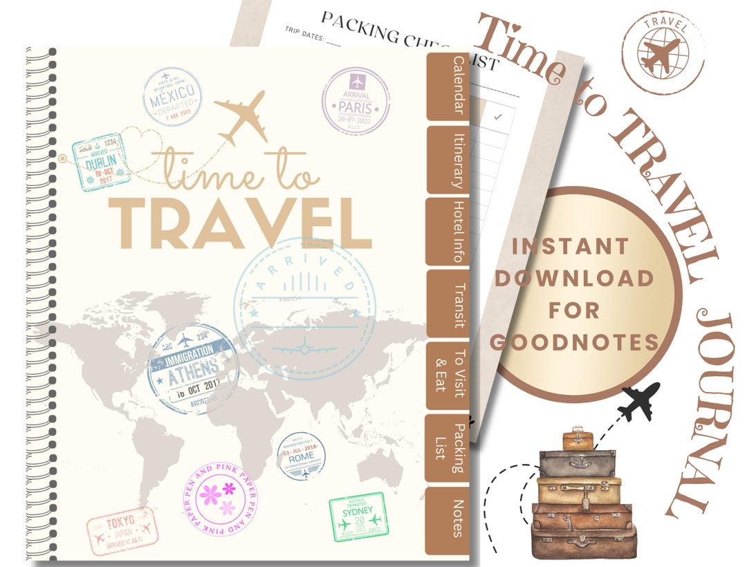 Goodnotes Digital Travel Journal 2025-2026 - Etsy