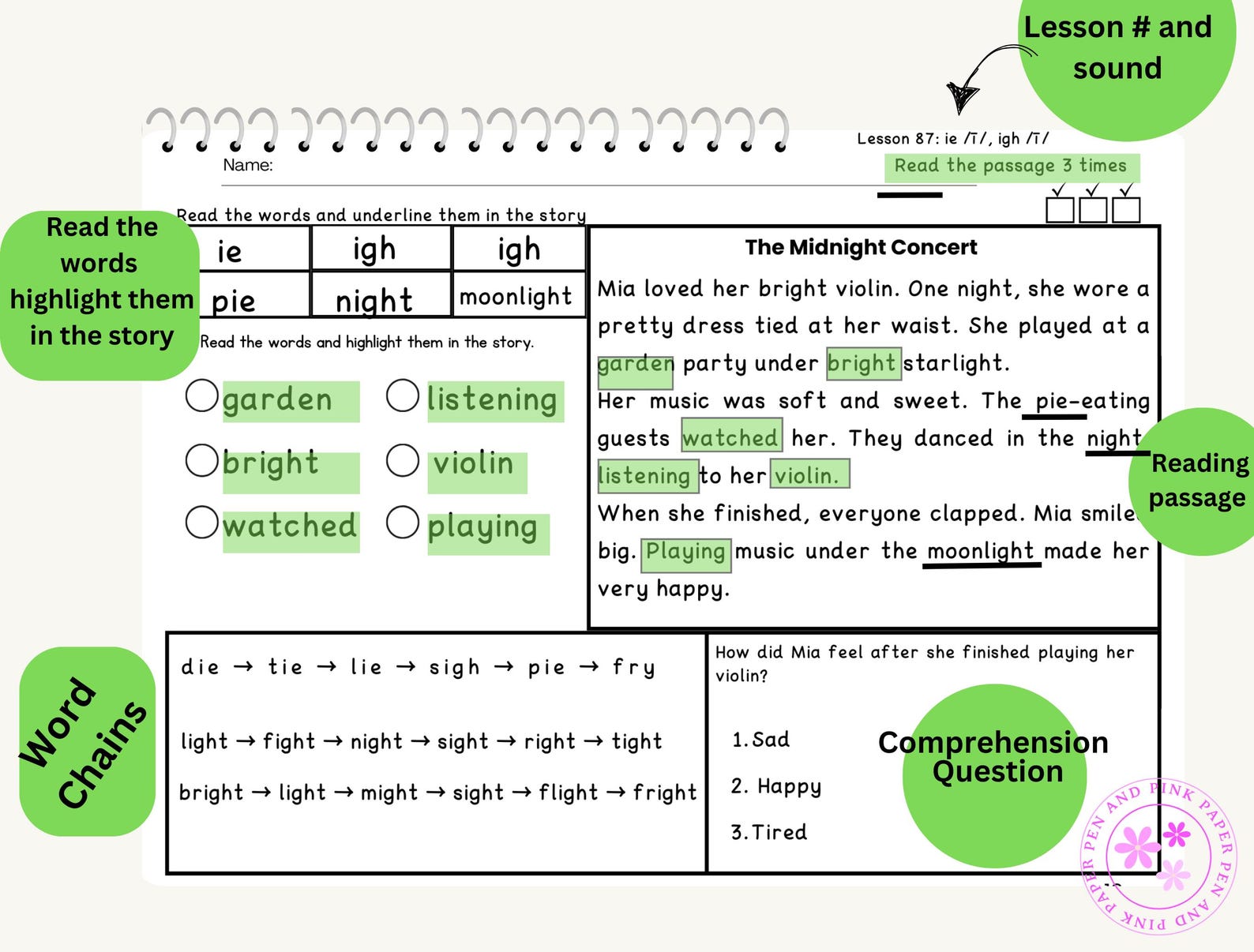 Ufli-aligned Fluency Practice Packet for 2nd Grade Lessons 71-98 - Etsy
