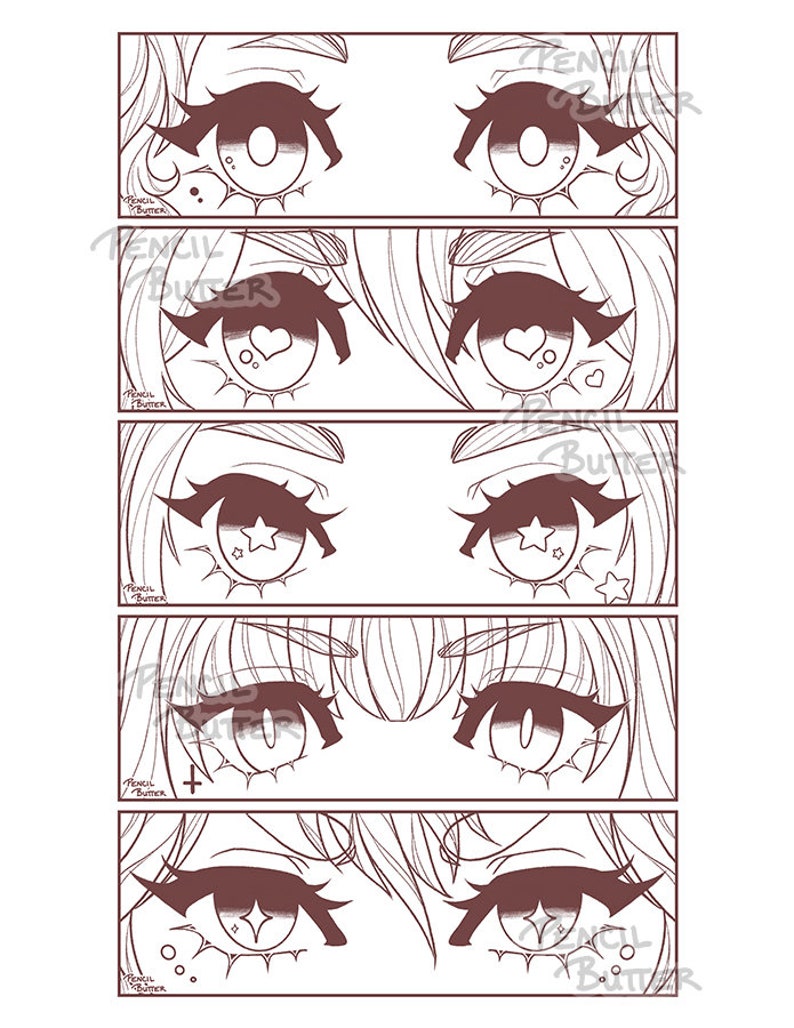 PRINTABLE COLORING PAGE - Eye Bookmarks - Etsy