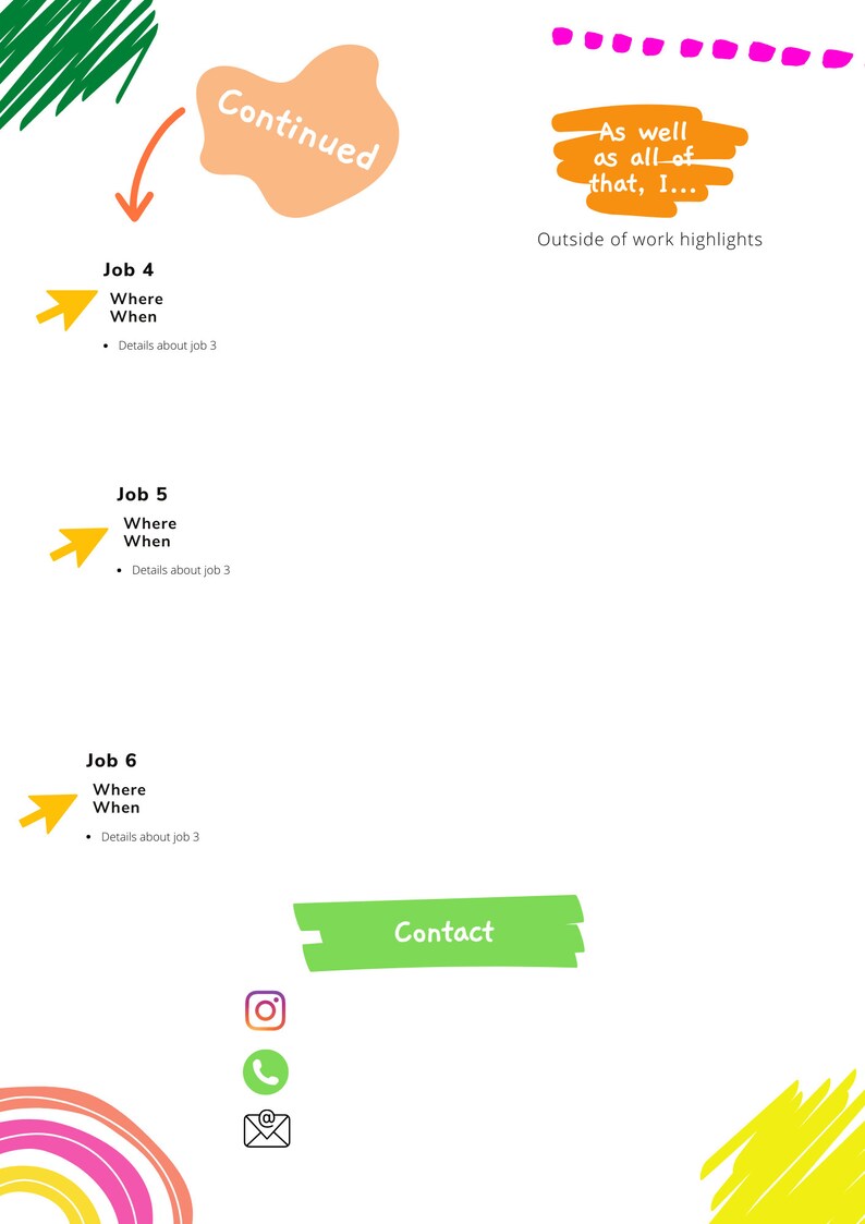 Easy CV, Quick CV, Easy Resume, CV Template, Fun Resume, Quick Resume ...