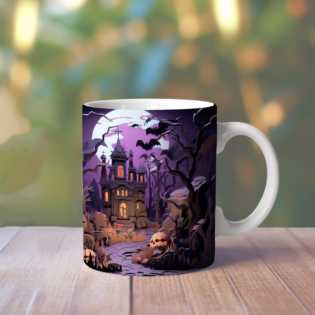 Halloween Ceramic Mug, Spooky Coffee Cup, Witch Brew Tea Mug, Fall Home ...