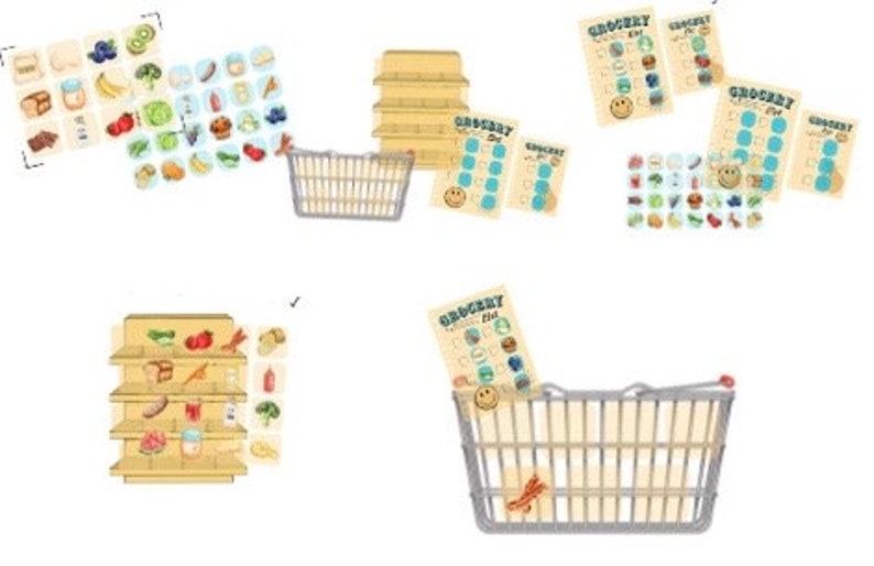 Grocery List Game Pretend Play Digital Download - Etsy