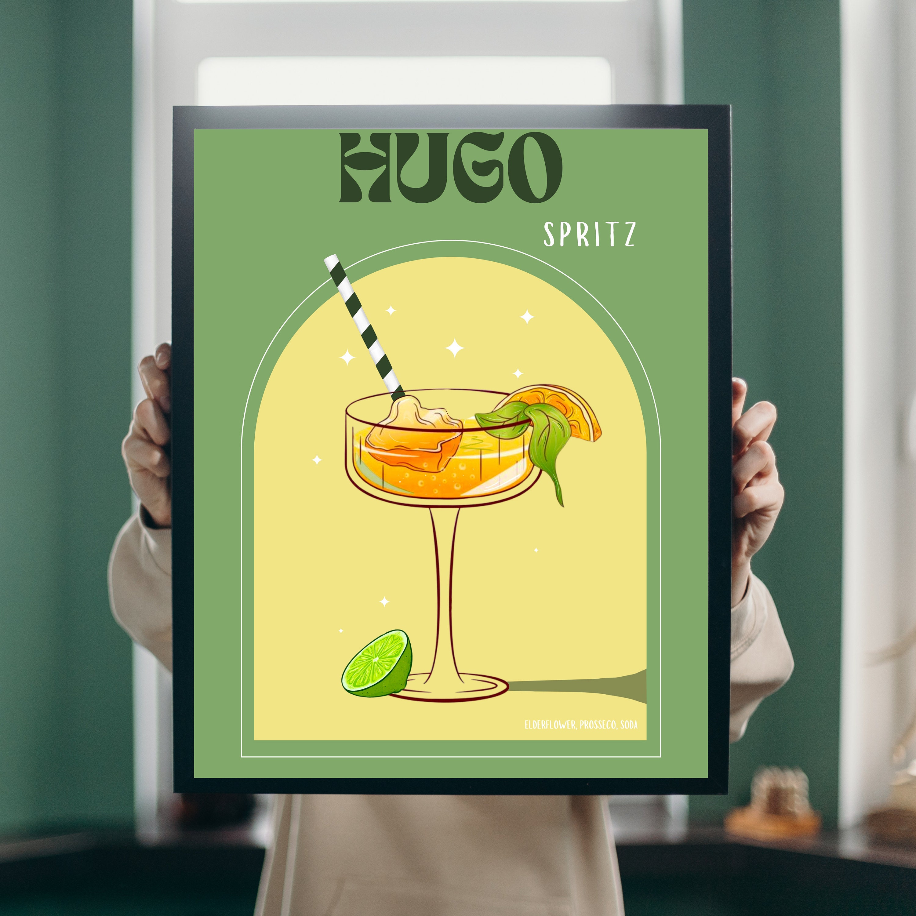 Hugo Spritz Cocktail Poster. From the ‘spritz Collection’ - Etsy