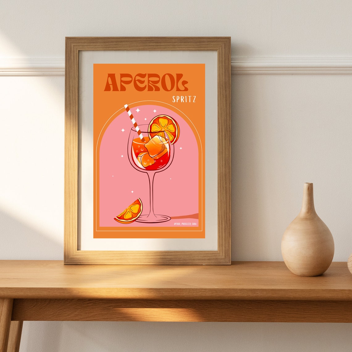 Aperol Spritz Cocktail Poster. From the spritz Collection - Etsy