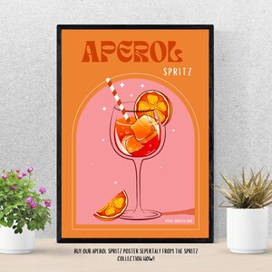 Aperol Spritz Cocktail Poster. From the ‘spritz Collection’ - Etsy