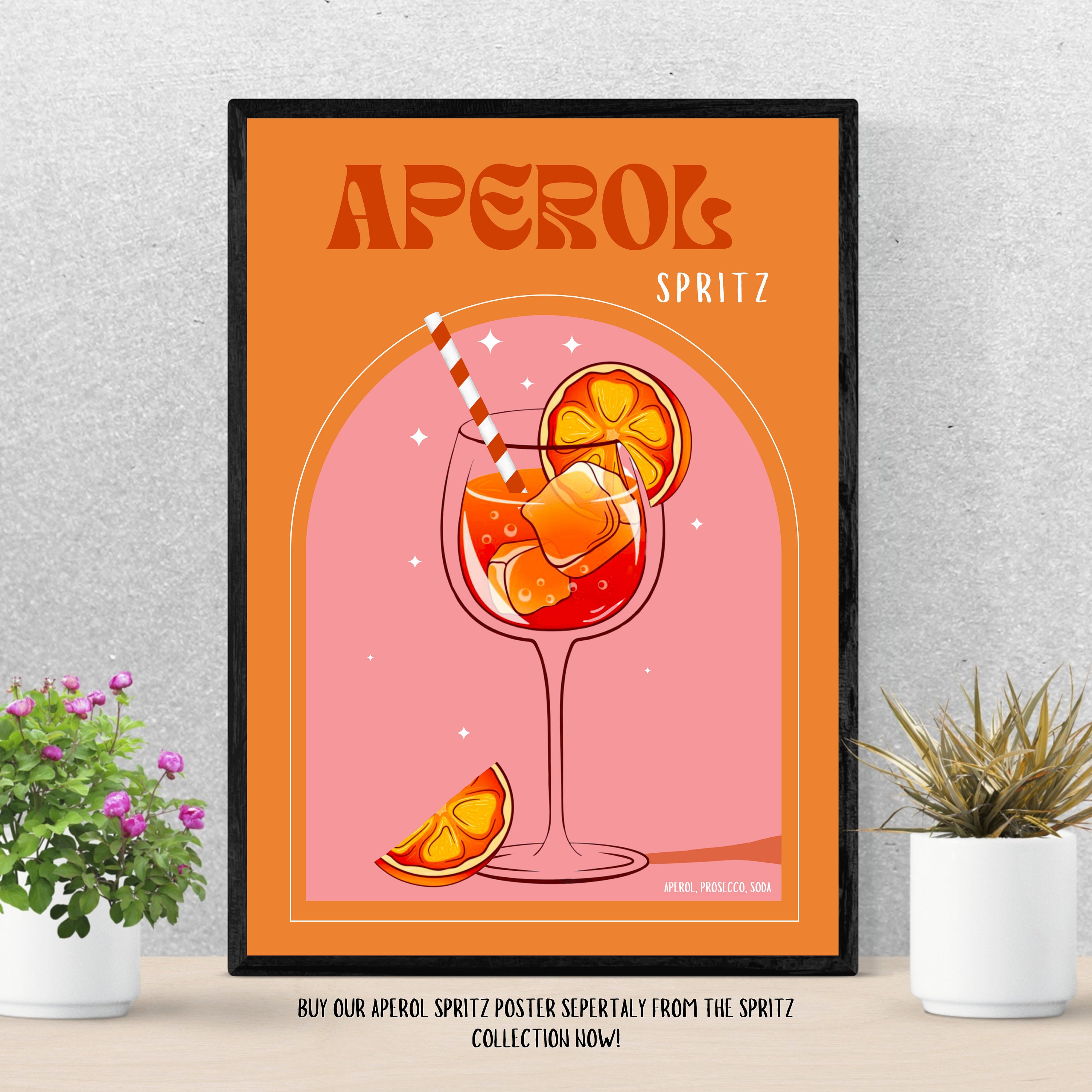 Aperol Spritz Cocktail Poster. From the spritz Collection - Etsy