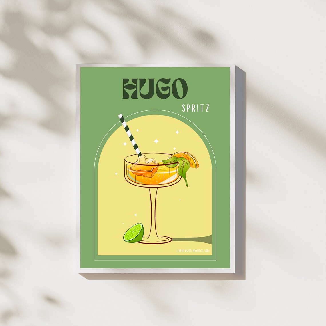 Hugo Spritz Cocktail Poster. From the ‘spritz Collection’ - Etsy
