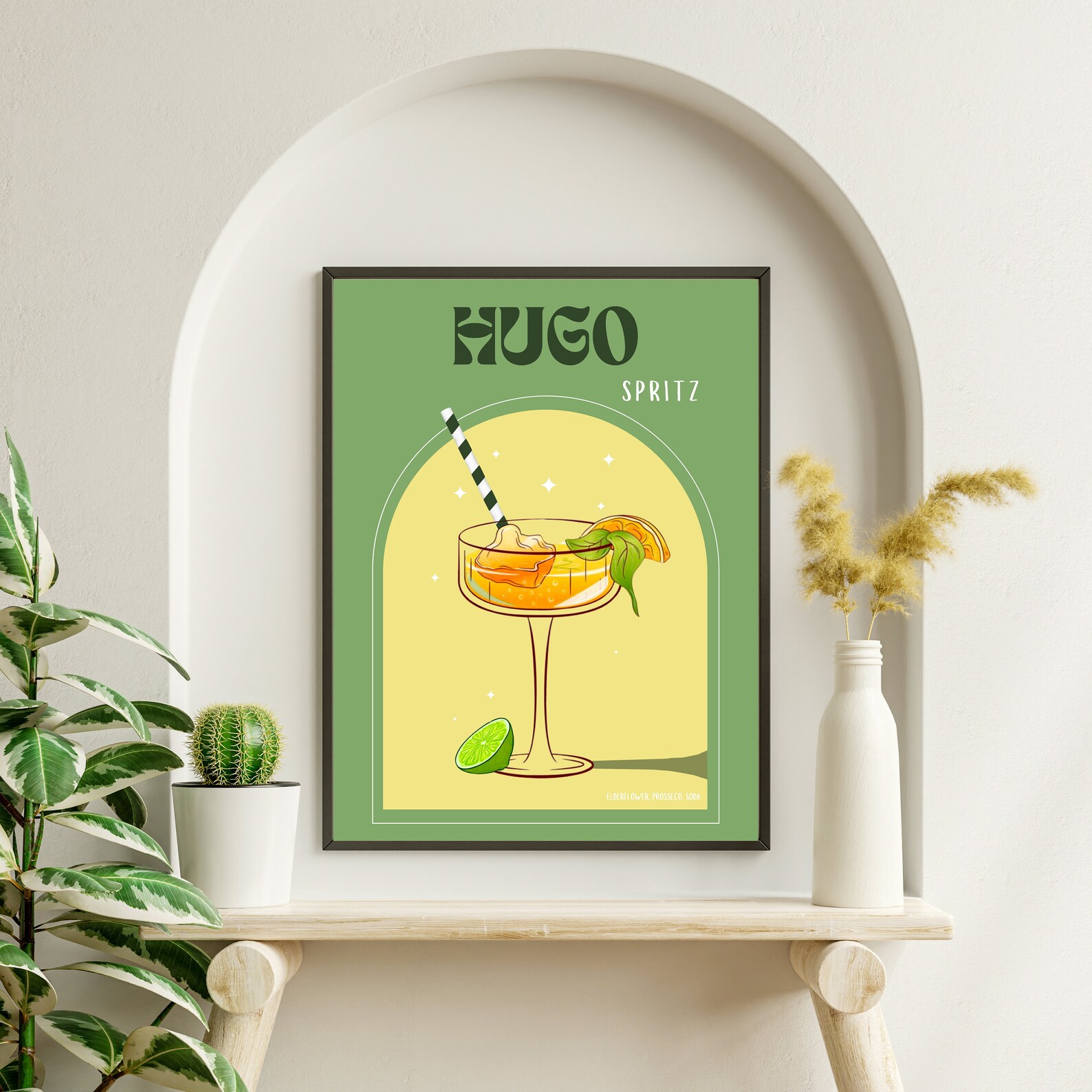 Hugo Spritz Cocktail Poster. From the ‘spritz Collection’ - Etsy