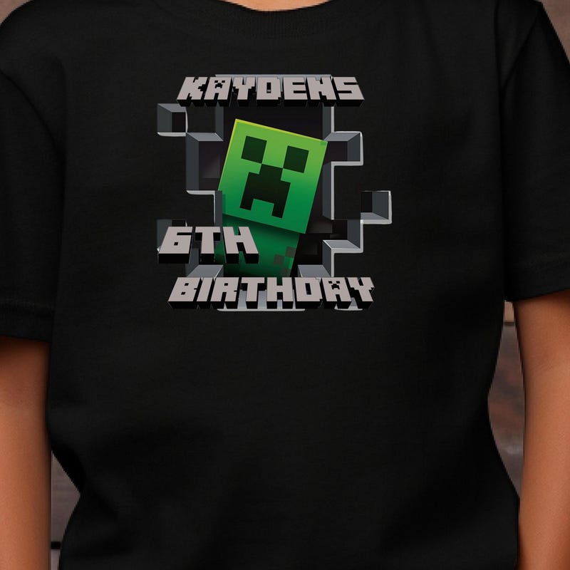 Minecrafter Birthday Shirt - Etsy