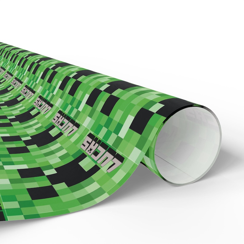 Personalized Custom Creeper Wrapping Paper for Gamer, Gift Wrap ...