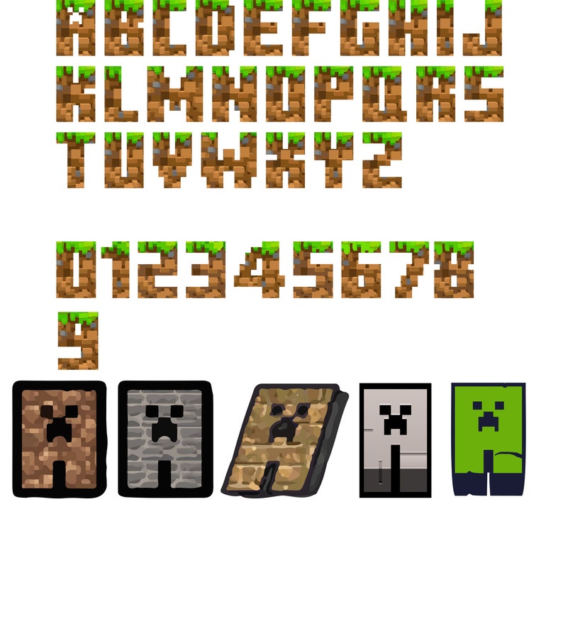 1450 File Mega Mine Crft Bundle Pack, PNG, PDF, SVG, Digital, Minec ...