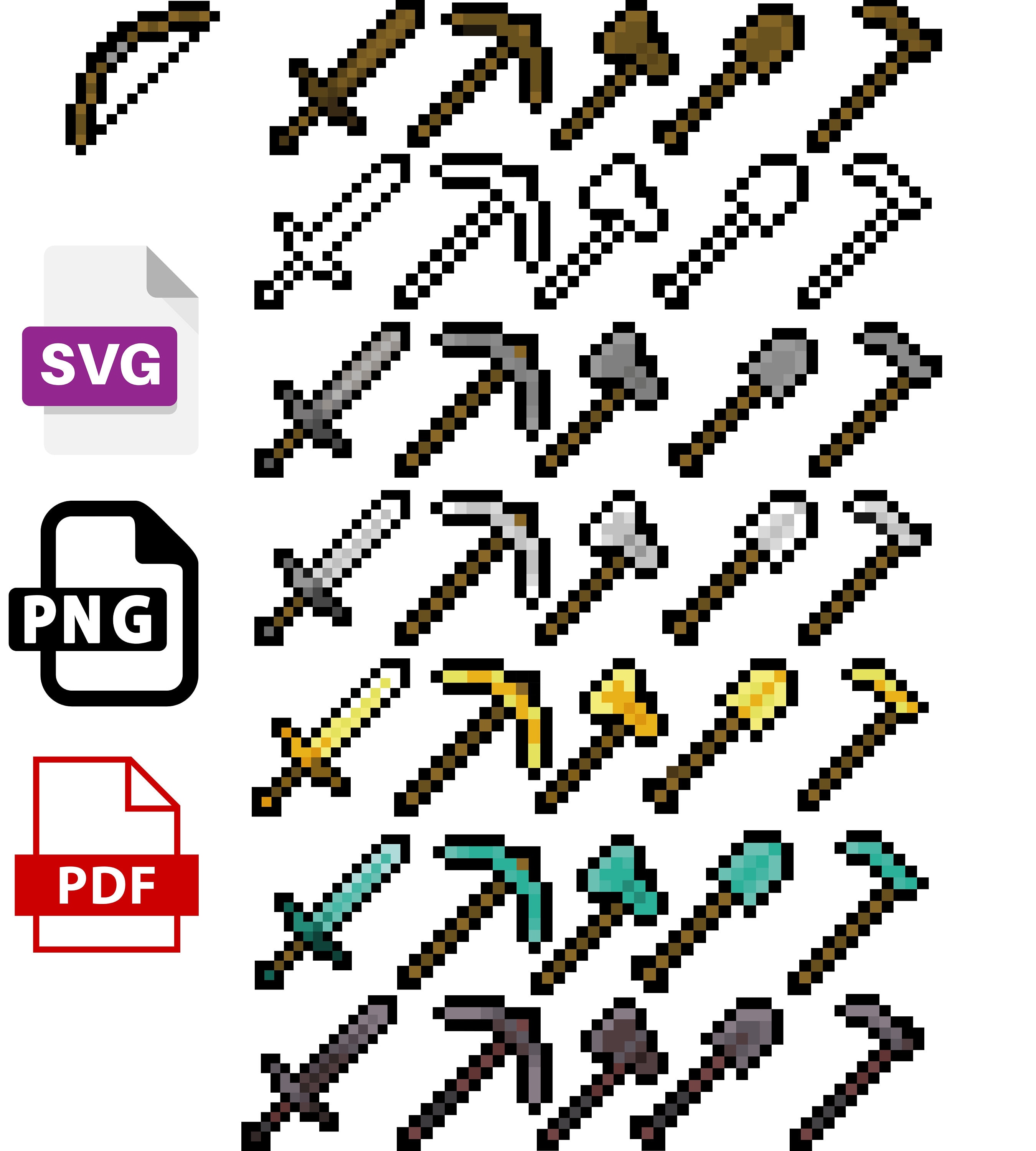 1450+ File Mega Mine Crft Bundle Pack- PNG- PDF- SVG- Digital- Minec ...