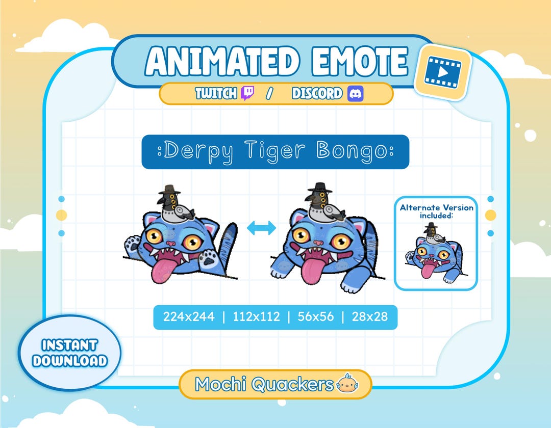 Animated Emote - KPDH Derpy Bongo Emote | KDH Blue Tiger, Sussy Magpie ...