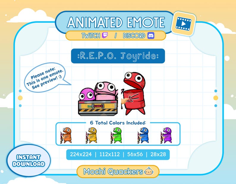 ANIMATED Emote | REPO Cart Emote - Joyride | Twitch & Discord Emoji, 4 ...