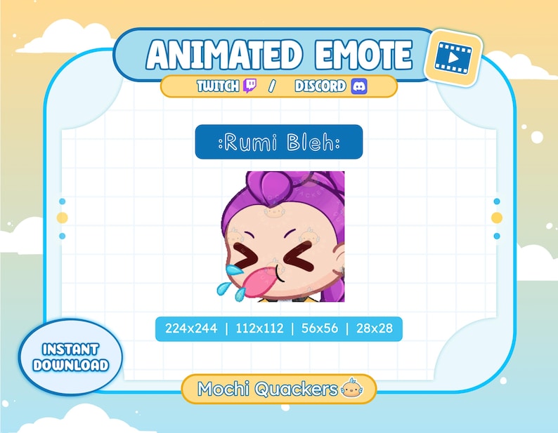 Animated Emote | KDPH Rumi Bleh | Huntrix Lick Spit Tongue Emoji for ...
