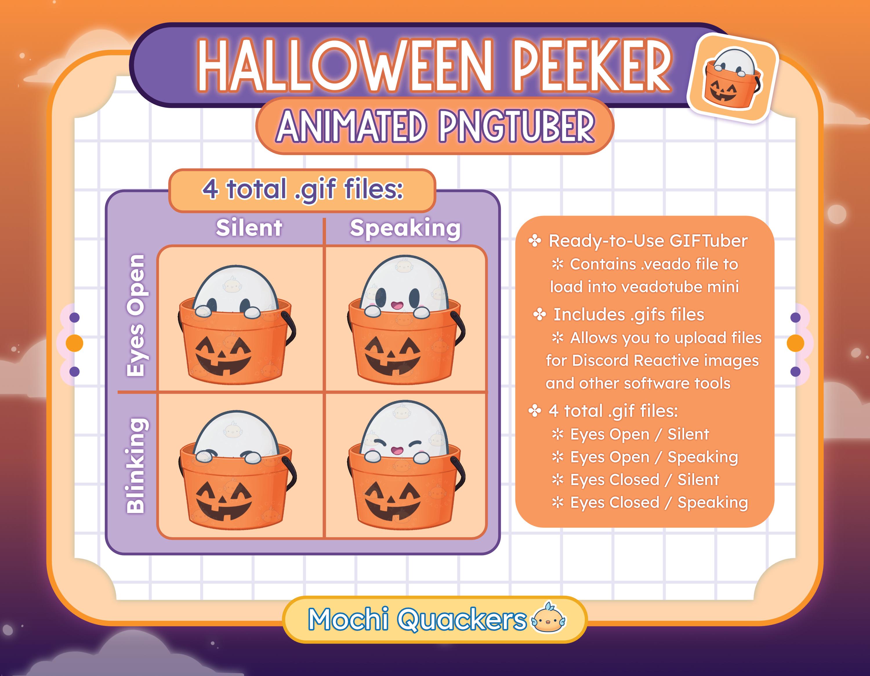 Halloween ANIMATED PNGTUBER | Ghost Peeker Giftuber for Streaming ...