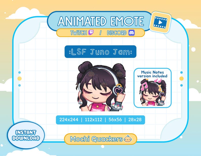 Animated OW2 Emote - Juno Jam | Overwatch LSF Juno, Vibing Music Emoji ...