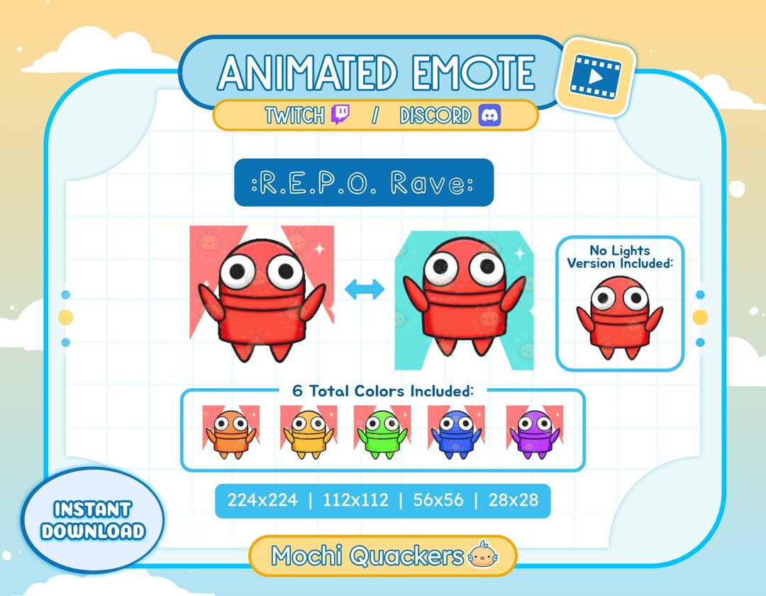 ANIMATED Emote | REPO Rave Dance Emote for Twitch Streaming & Discord ...