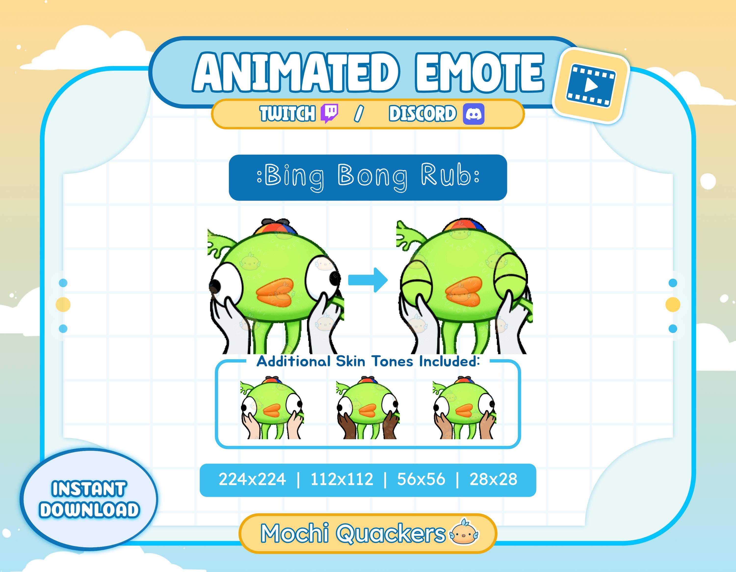 ANIMATED Emote | Peak Bing Bong Emote - Rub Cheeks | Twitch & Discord ...