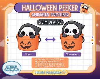 Halloween ANIMATED PNGTUBER | Ghost Peeker Giftuber for Streaming ...