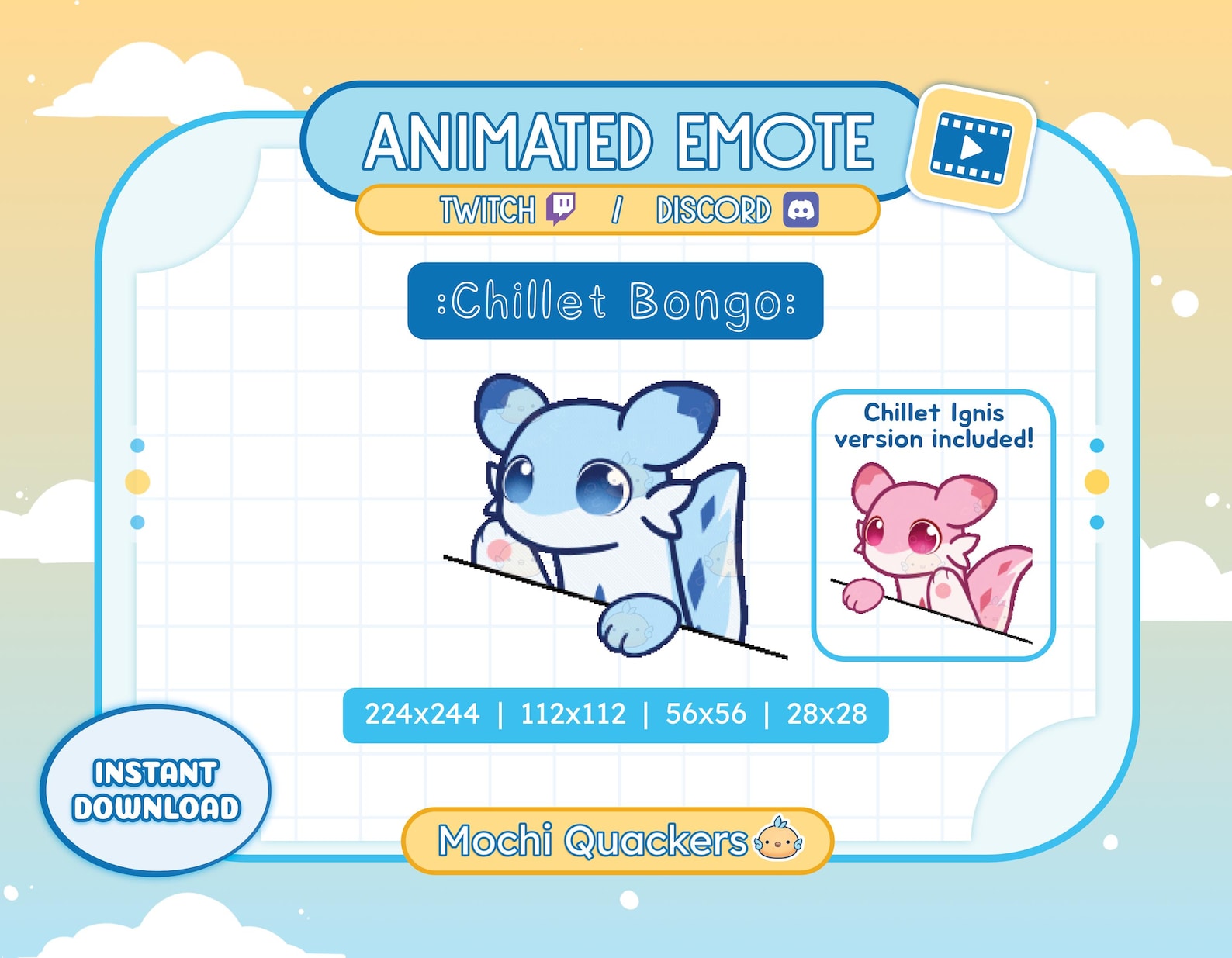 Palworld ANIMATED EMOTE | Chillet Bongo Emote for Twitch and Discord, 4 ...