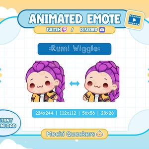ANIMATED Emote | Kpop Demon Hunters Rumi Wiggle Emote | Twitch ...