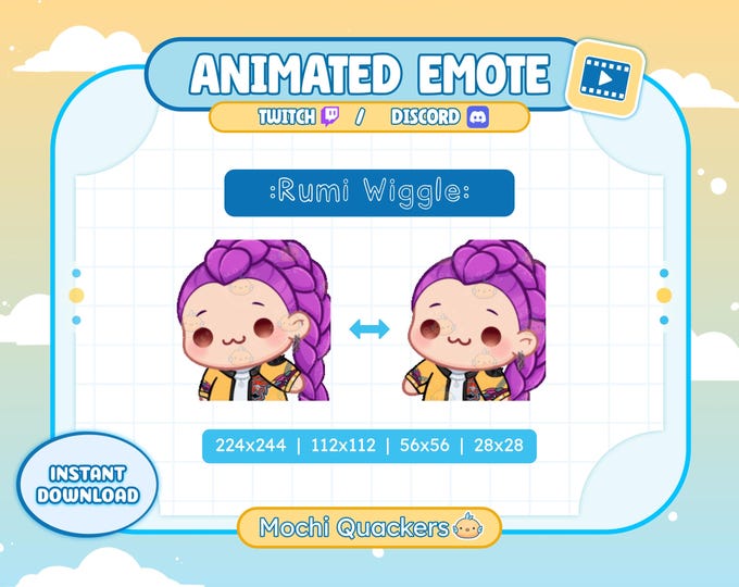 ANIMATED Emote | KPDH Rumi Wiggle Emote | Twitch & Discord, Kpop Emoji ...