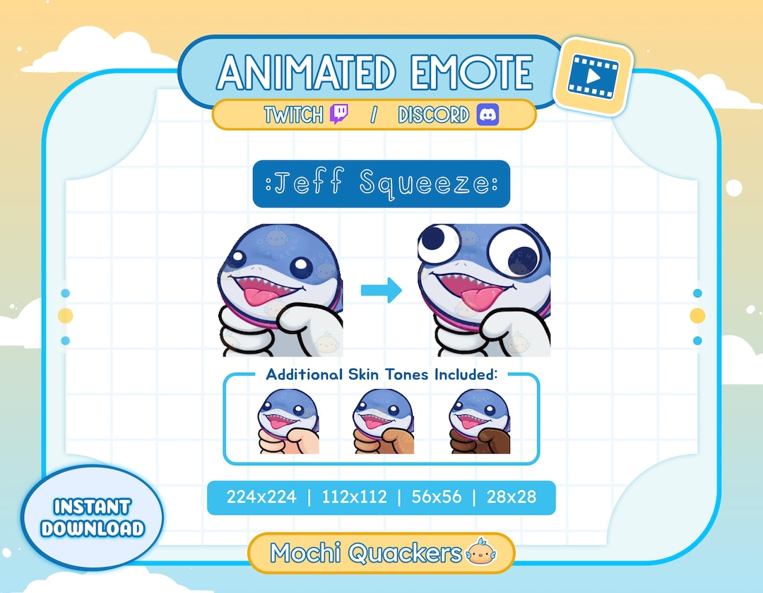ANIMATED Emote | Rivals Jeff the Land Shark - Squish Emote | Twitch ...
