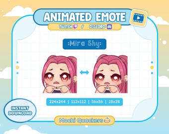 Emote ANIMADO / Emote KPDH Mira Shy / Emoji de Twitch y Discord, 4 ...