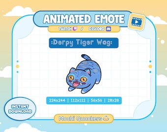 Animated Emote - KPDH Blue Tiger Head Pat | Derpy Pet, Good Boy Emoji ...