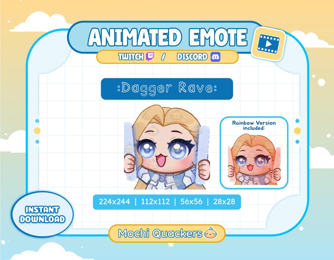 Animated Emote | Rivals Cloak and Dagger Emote - Rave | Lightstick ...