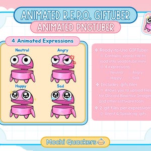 Animated Pngtuber - Baby Pink REPO Bot | 4 Expressions, Discord ...