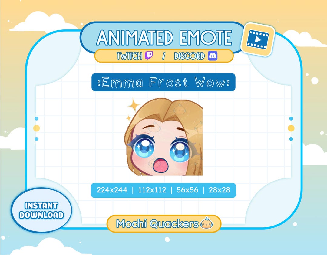 Animated Rivals Emote - Emma Frost Wow | POG Emoji Twitch Stream ...