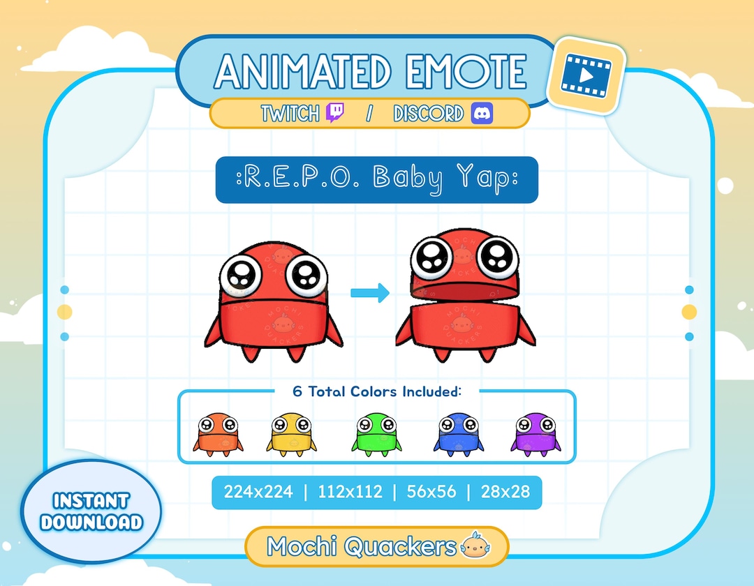 Animated Emote | Baby REPO Bot - Yap | I Love Meme, Twitch Stream ...