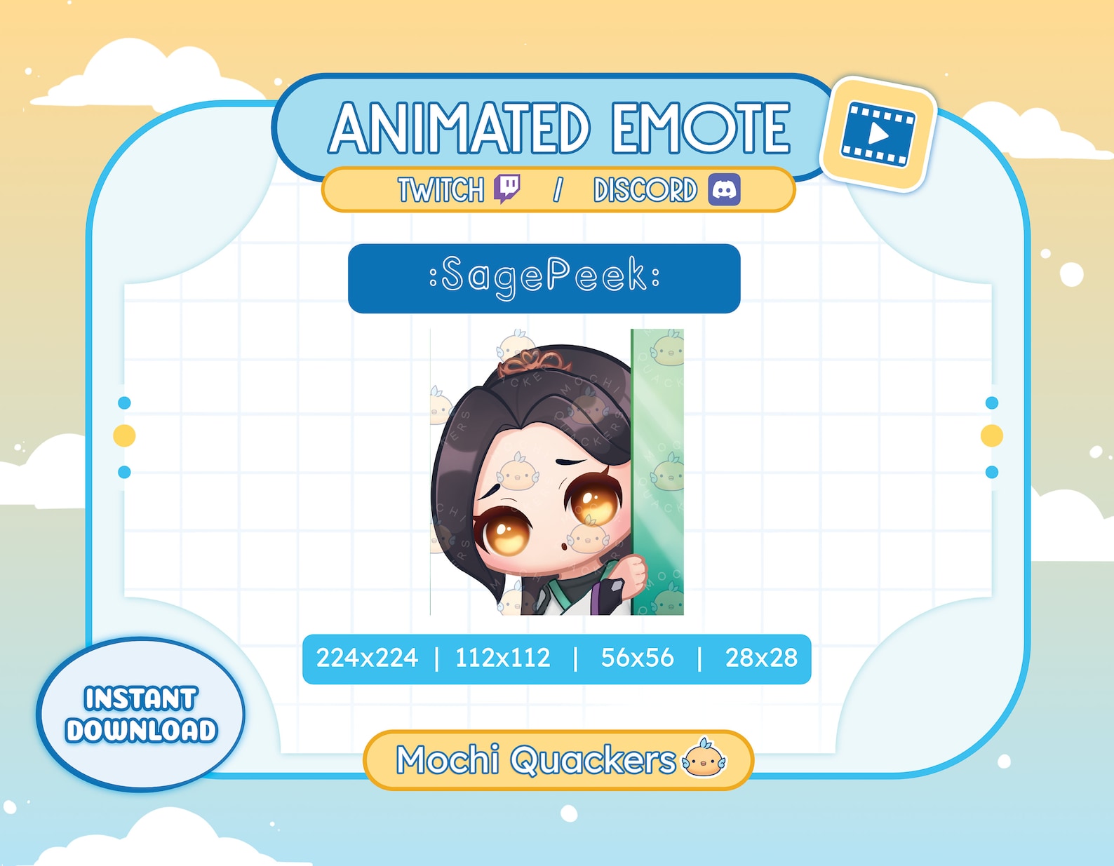 VALORANT ANIMATED EMOTE Sage Peek for Twitch & Discord, Includes 4 .gif ...