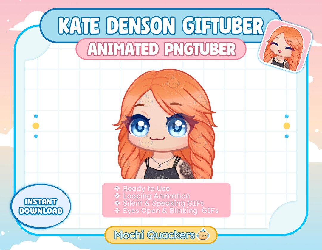 Animated Pngtuber | DBD Kate Denson PNG Tuber | Ready to Use Giftuber ...