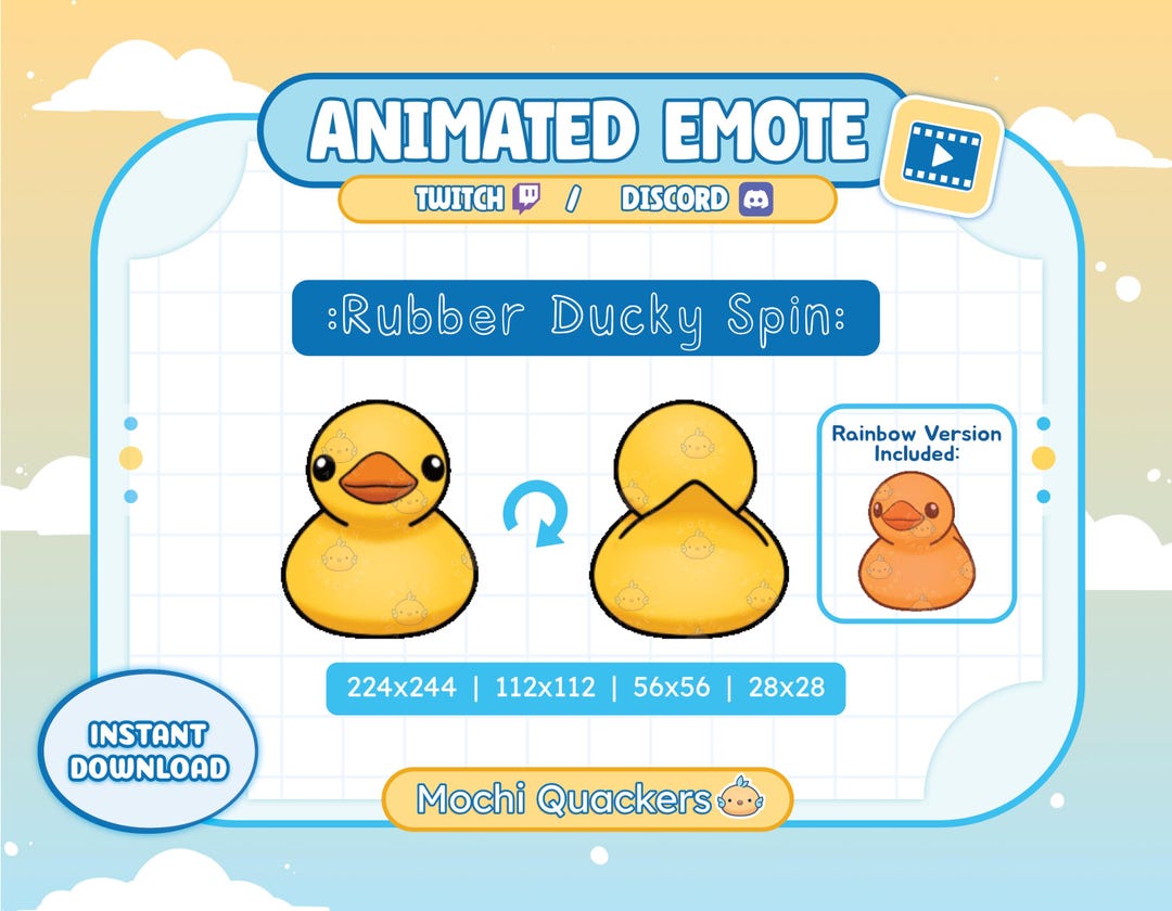 Animated Emote - Yellow Rubber Ducky Spinning | Spin Emoji, Arc Raiders ...
