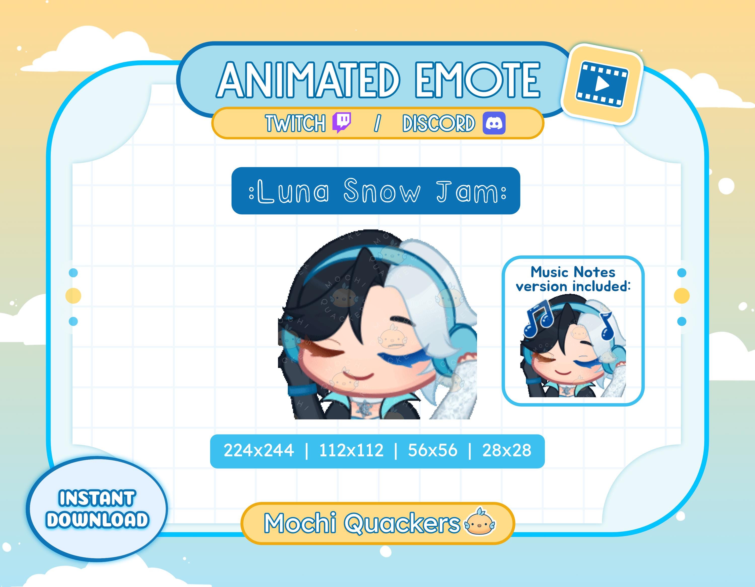 Animated Emote | Luna Snow Jam Emote | Kpop Kawaii Chibi Jamming for ...