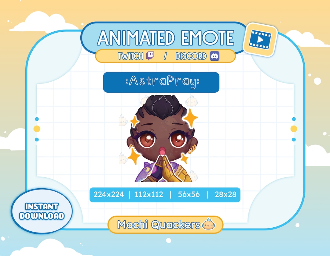 Valorant ANIMATED EMOTE | Astra Pray Emote Sticker for Twitch & Discord ...